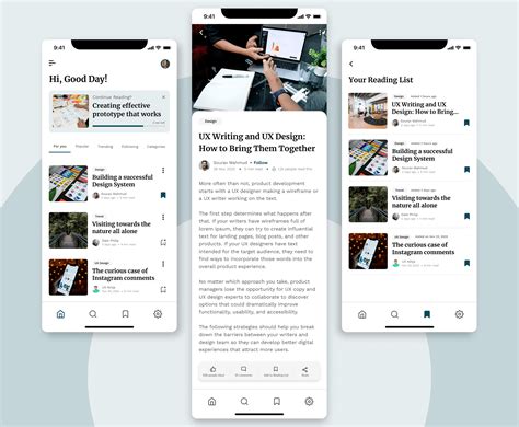 Blog App Ui Design Behance App Ui Design Mobile App Design