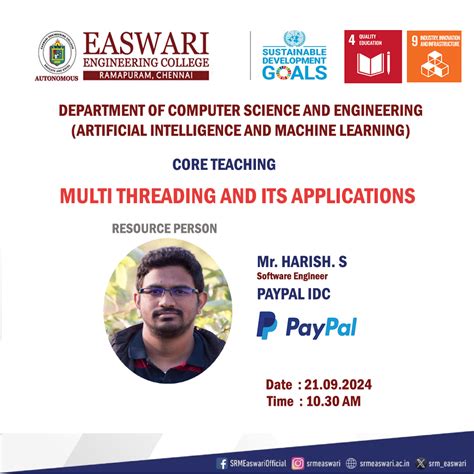 Multithreading And Its Applications Srm Easwari Engineering College