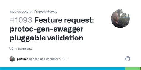 Feature Request Protoc Gen Swagger Pluggable Validation Issue Grpc Ecosystem Grpc