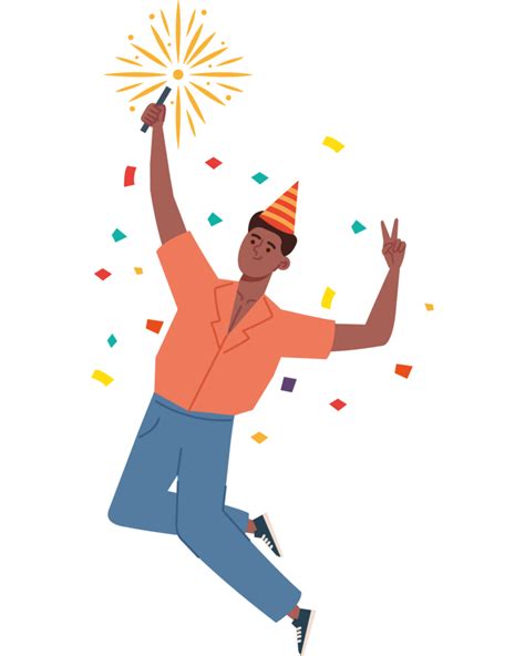 Happy Man Celebrating 54978893 Png