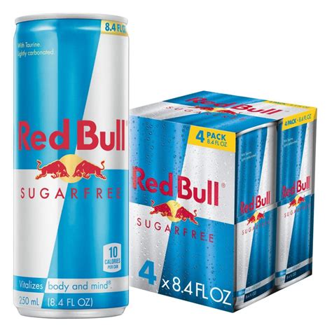 Red Bull Energy Drink Sugar Free 4pk Of 8 4oz Cans Garden Grocer