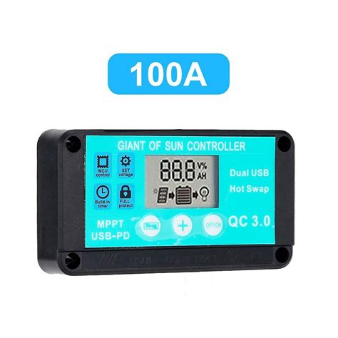 Mppt Solar Charge Controller 100a Multiple Protection Solar Regulator