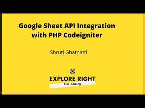 Google Sheets API Integration With PHP Codeigniter Part 1 YouTube