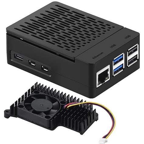 raspberry pi 5 case pi 5 case fan abs case with pwm heatsink 4 pin fan