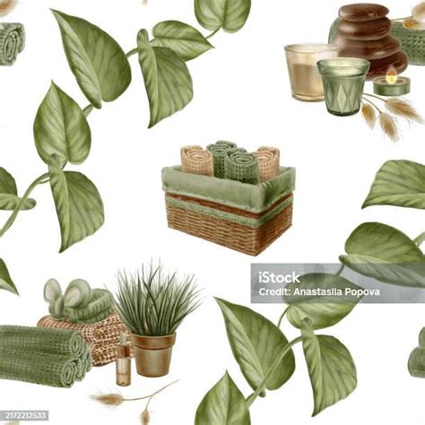 흰색 배경에 완벽 한 패턴과 환경 친화적 인 색상의 테마 스파 Scindapsus Aureus 잎 인쇄 카드 초대장 소책자 메모장 직물 포장지 배경 0명에 대한 스톡 벡터