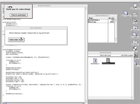 Vintage Programming On Macintosh System 75 With Think C And Resedit R