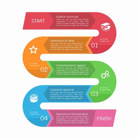 Infographics In The Form Of A Curved Line Stock Vector Illustration Of Business Data