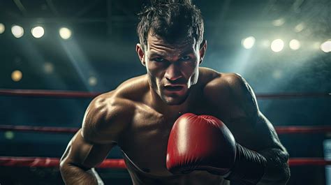 Close Up Of A Professional Boxer Fighting In A Boxing Ring 29632905