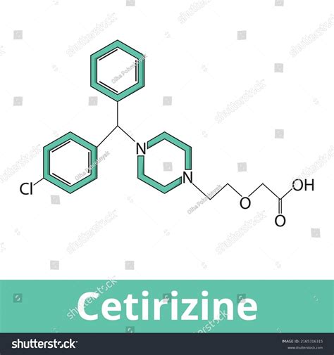 Chemical Structure Cetirizine Secondgeneration Antihistamine Used
