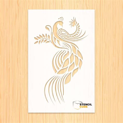 Peacock Design Stencil Stencilcube