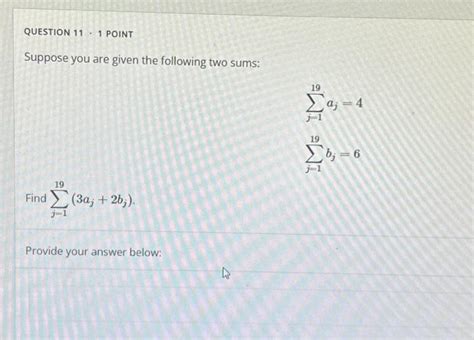 Solved Suppose You Are Given The Following Two Sums