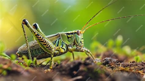 Premium Photo Grasshopper Grasshopper On Leafnatural Habitat