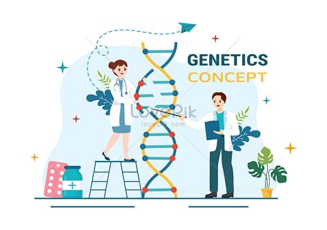 유전 과학 개념 그림 일러스트 무료 다운로드 Lovepik
