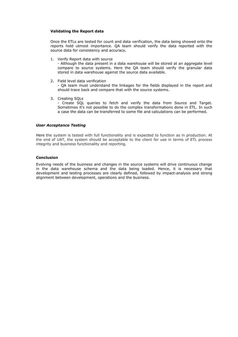 Data Warehouse Etl Testing Process Doc