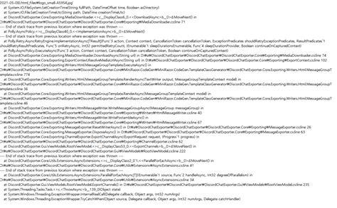 Error Message Systemioioexception · Tyrrrz Discordchatexporter