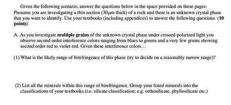 Solved Given The Following Scenario Answer The Questions Chegg Com