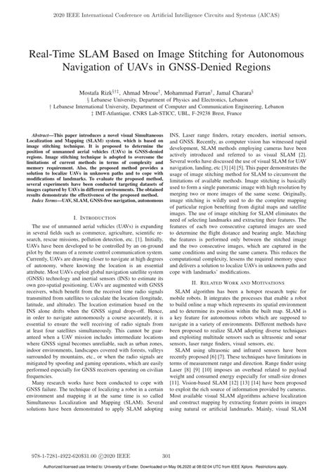 Pdf Real Time Slam Based On Image Stitching For Autonomous Navigation