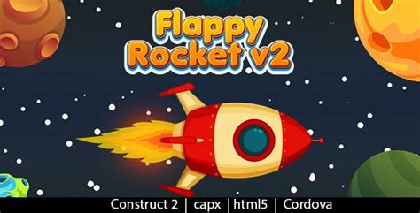 flappy rocket v2 capx html5 cordova space game code market