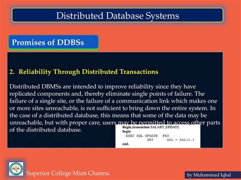 Distributed Database Systems Dds Promisespptx