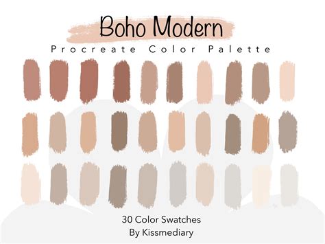 Boho Modern Procreate Color Palette Graphic By KissmeDiary Creative Fabrica