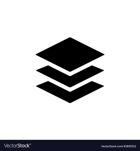Layers Panel Black Glyph Ui Icon Royalty Free Vector Image