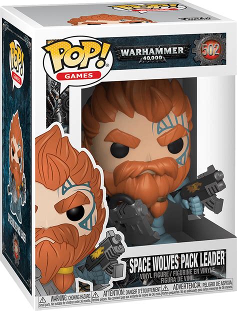 Funko Pop! Games 502: Warhammer 40,000 - Space Wolves Pack Leader Vinyl ...