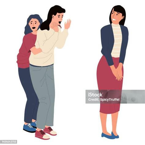 겁에 질린 사람들 겁에 질린 여자들 부정적인 감정 표현 걱정스러운 여성 캐릭터 충격을 받고 놀란 소녀들이 비명을 질렀다 공포증과