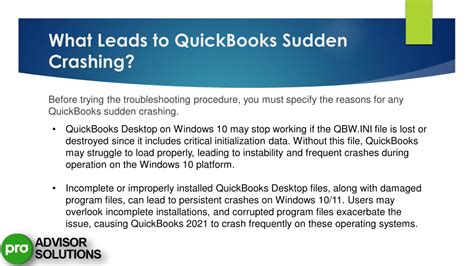 PPT QuickBooks Keeps Crashing Windows Heres How To Fix It Fast PowerPoint Presentation ID