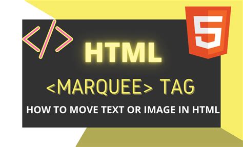 Marquee Tag In Html Move Any Text Or Image Sahil Malavi Medium