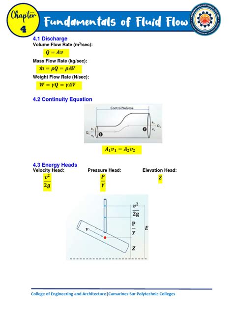 Fundamentals Of Fluid Flow Final Pdf Fluid Dynamics Flow Measurement