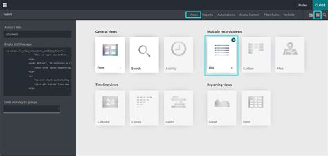 List View Odoo Studio Book
