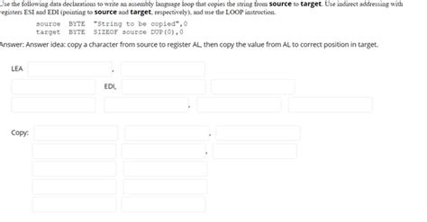 solved use the following data declarations to write an assembly