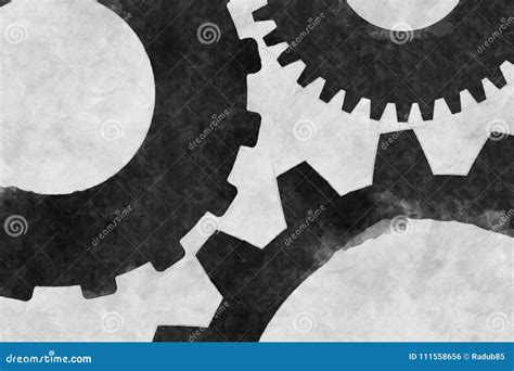 Cogs And Gears Sketch Stock Illustration Illustration Of Design