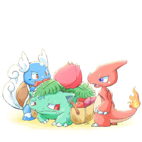 Ivysaur Charmeleon And Wartortle Pokemon Drawn By Kinakomochi Kazuna Danbooru