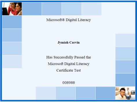 microsoft digital literacy digital literacy certificate test jymiah c