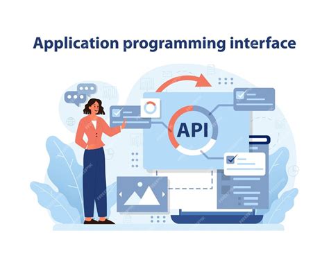 Premium Vector Api Integration And Development A Professional Demonstrates The Use Of Apis To