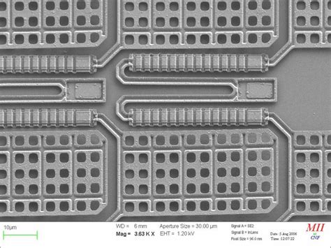 A Scanning Electron Microscope Sem Image Of The Corrugated Bimorph