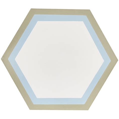 Hexagon Ii Blue Encaustic Tile Calibre Concepts