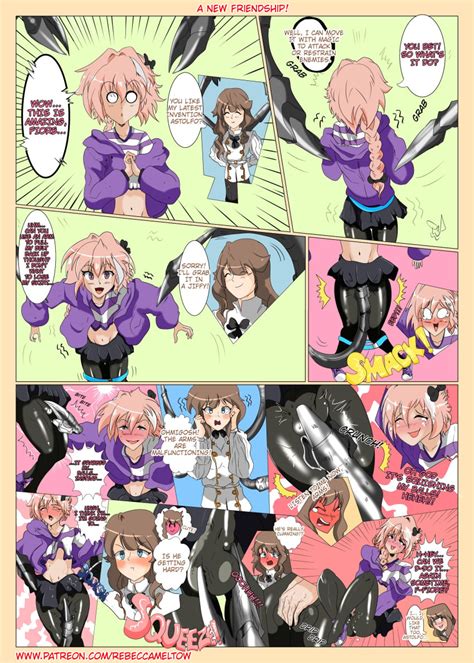 Rule 34 Astolfo Fate Ballbusting Blue Eyes Blush Brown Hair Comic