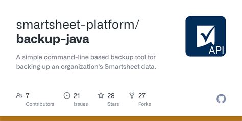 github smartsheet platform backup java a simple command line based