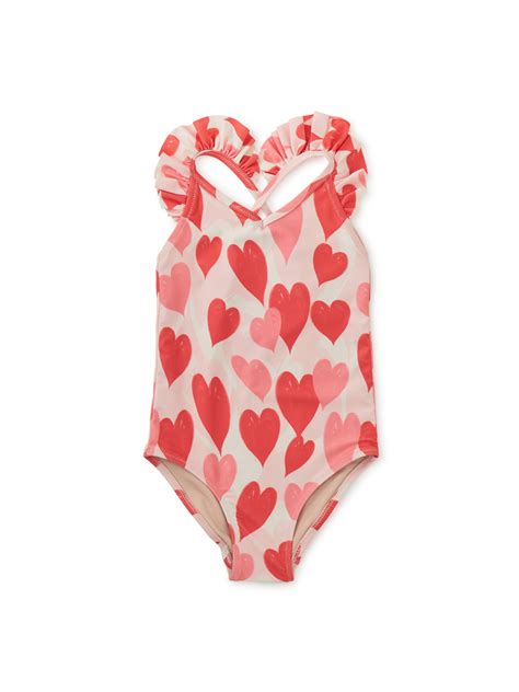 Ruffle One Piece Swimsuit Tea Collection