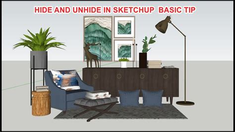 A Basic Tip To Hide Unhide In Sketchup Youtube