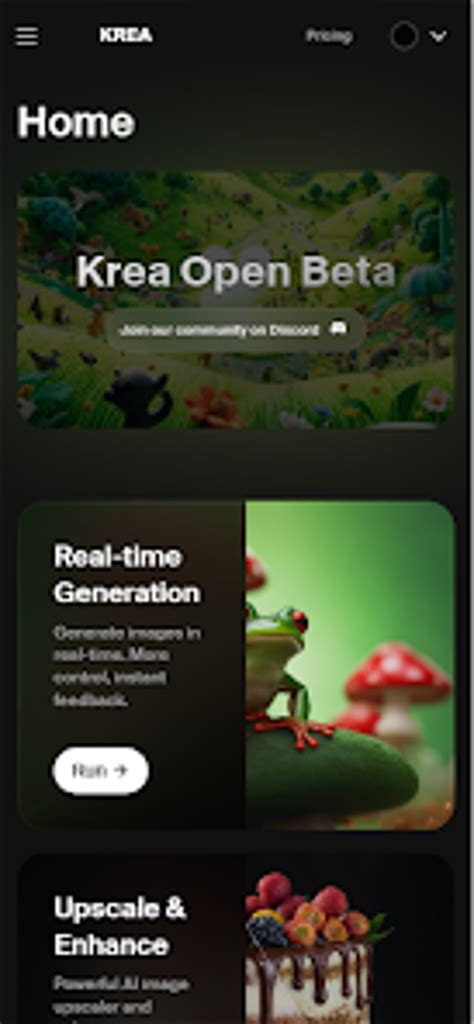 krea ai real time imaging for android 無料・ダウンロード
