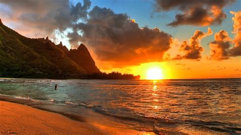 Sunset At A Beach At Ramon Greene Blog