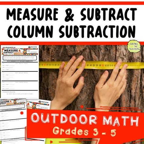 measure and subtract column subtraction by saving the teachers