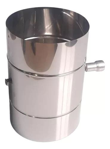 Registro Damper 8 Polegadas Inox Fogão Forno Pizza Lareira Parcelamento Sem Juros