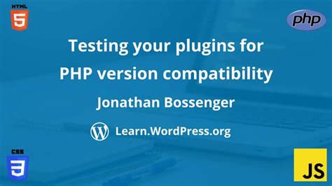 Testing Your Plugins For Php Version Compatibility Pptx