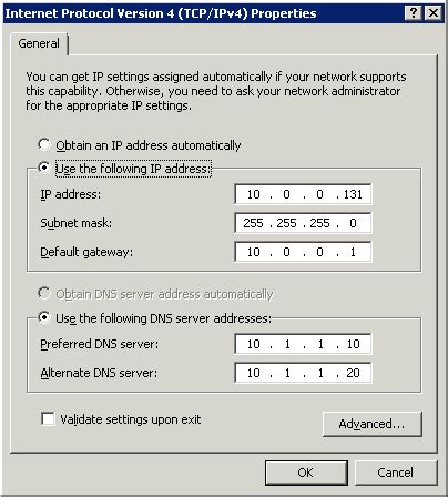 Internet Protocol Version Properties