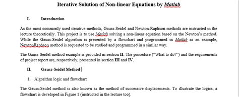 Iterative Solution Of Non Linear Equations By Matlab Chegg