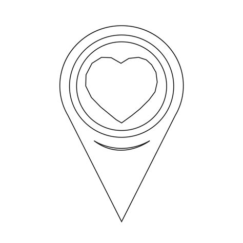 Map Pointer Heart Icon 643308 Vector Art At Vecteezy
